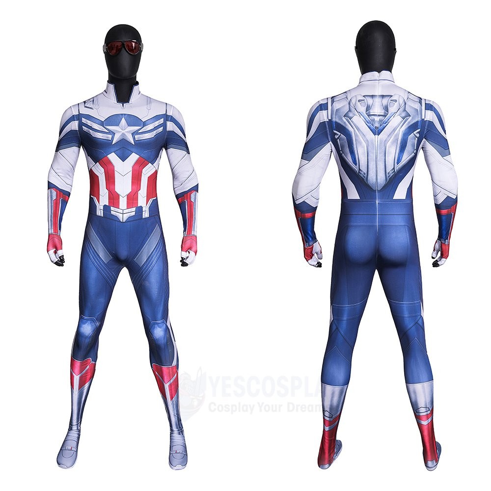 Sam Wilson Captain America Cosplay Suits Brave New World Movie Edition ...