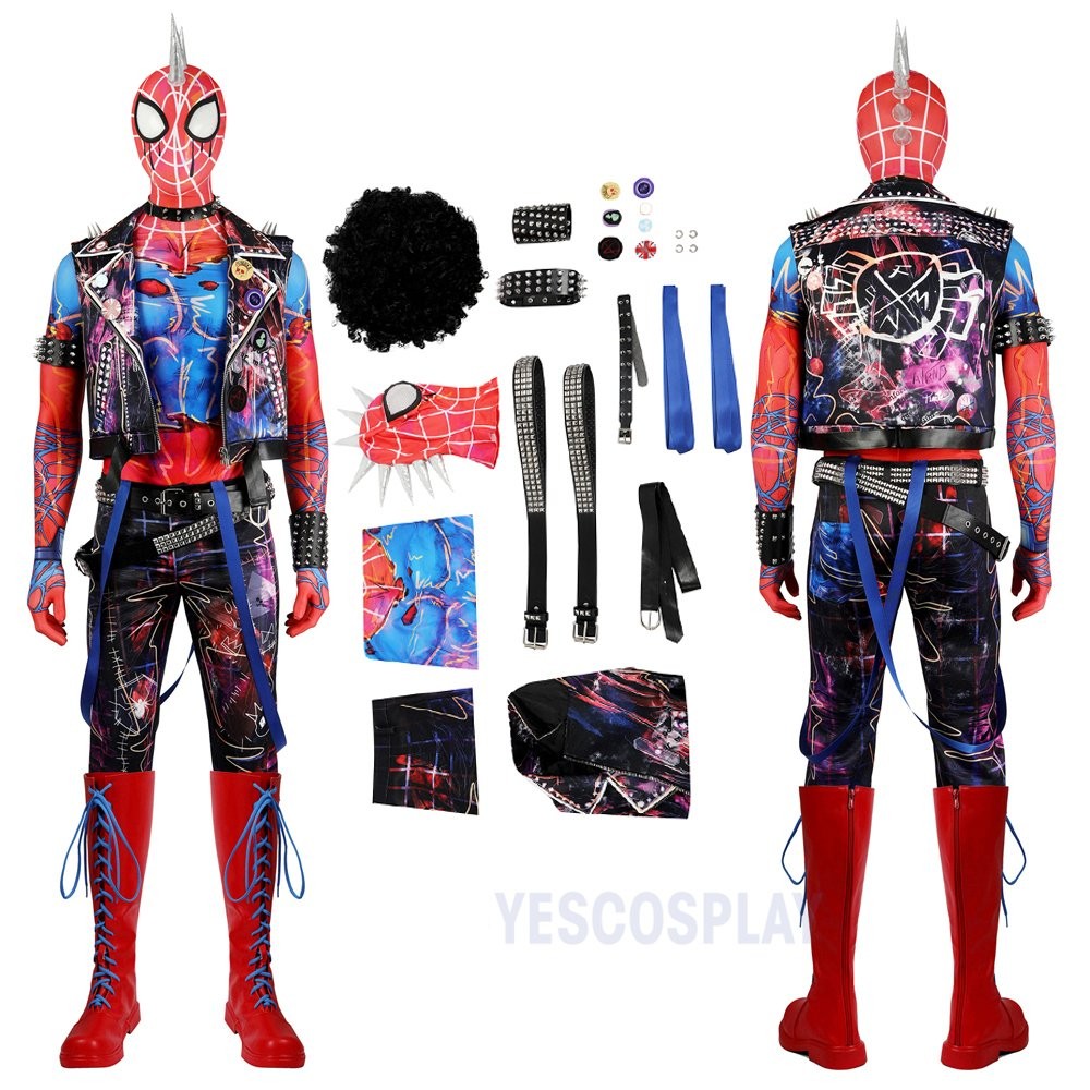 Spider-Punk Hobart Brown Cosplay Costumes Across the Spider Verse Suits ...